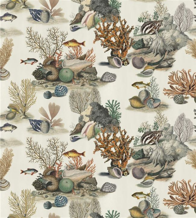 Sea Life Fabric by Designers Guild in Coral | Jane Clayton