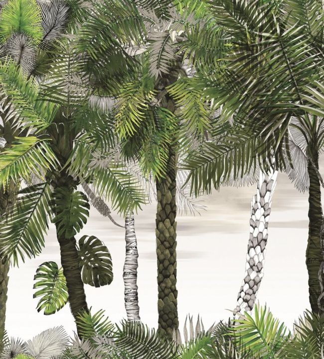 Croisette Wallpaper Mural by Designers Guild in Rainette | Jane Clayton