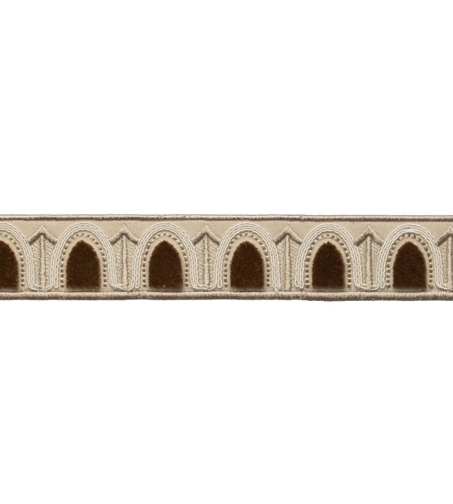 Dorian Velvet Border Trimmings in Linen by Samuel & Sons | Jane Clayton