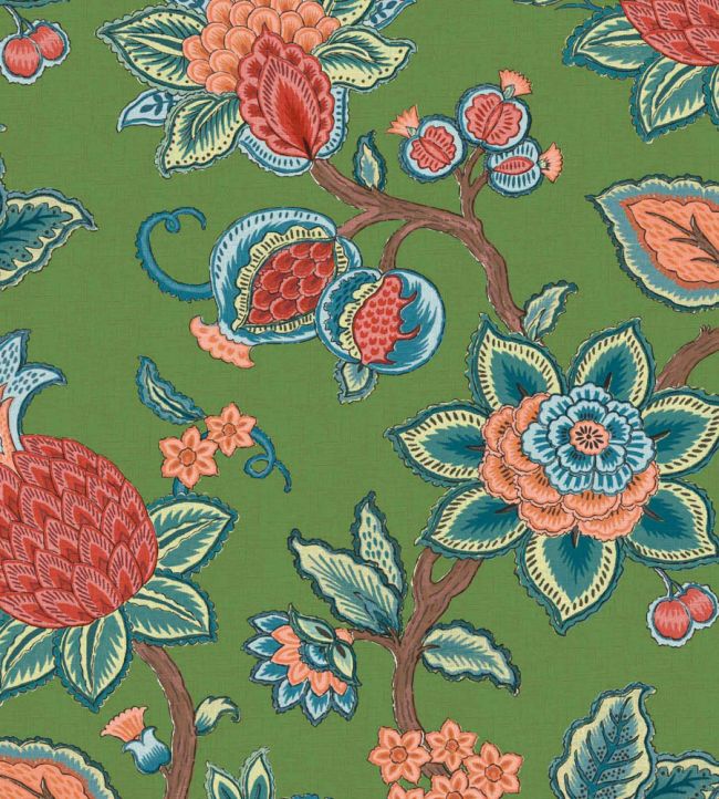 Doris Jacobean Wallpaper in Fern by Woodchip & Magnolia | Jane Clayton