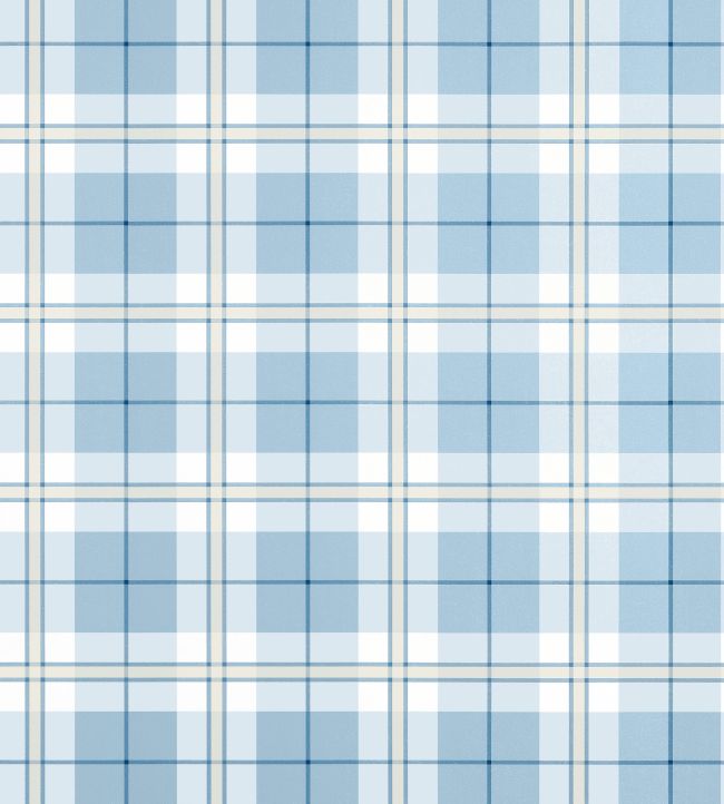 Douglas Plaid Wallpaper in Light Blue by Thibaut | Jane Clayton