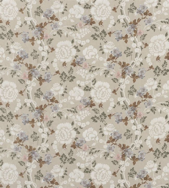 Eagle House Demask Fabric in Limestone by English Heritage for ...