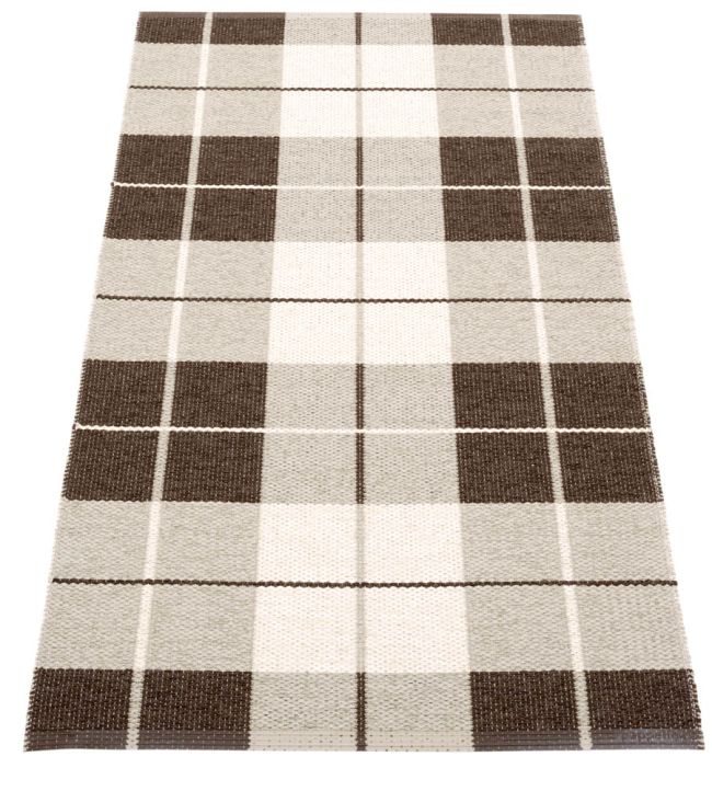 Ed Rug in Dark Brown/Linen/Vanilla by Pappelina | Jane Clayton