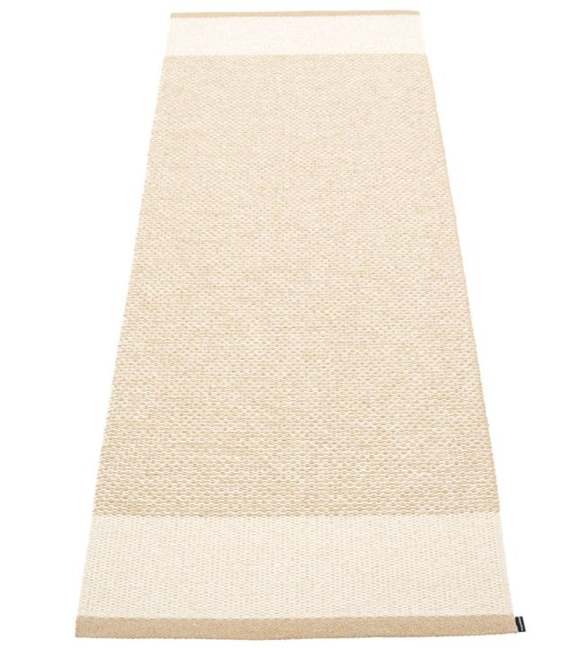 Edit Runner Rug in Beige/Vanilla/Beige Metallic by Pappelina | Jane Clayton