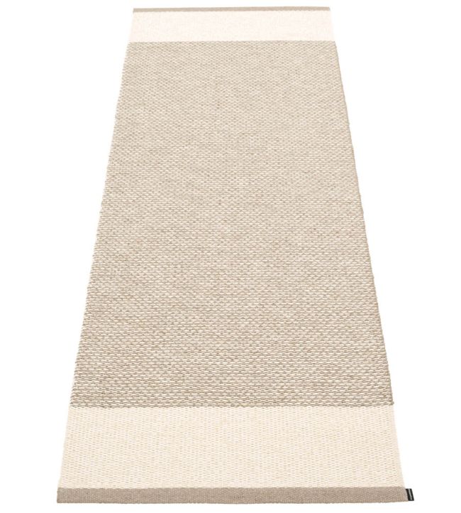 Edit Runner Rug in Mud/Vanilla/Linen Metallic by Pappelina | Jane Clayton