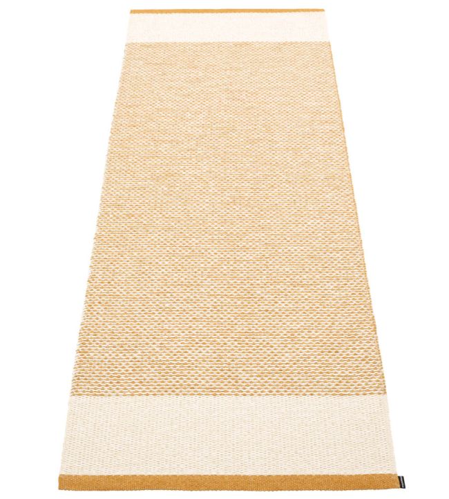 Edit Runner Rug in Ochre/Vanilla/Beige Metallic by Pappelina | Jane Clayton