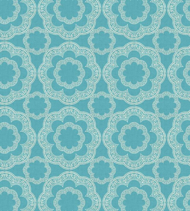 Nisa Fabric by Elanbach in Turquoise | Jane Clayton