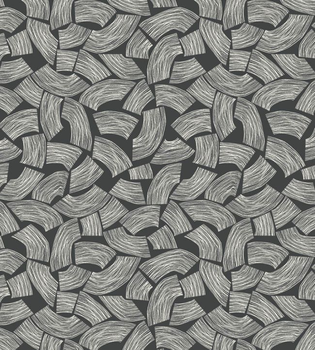 Elements Wallpaper in Midnight by Ohpopsi | Jane Clayton