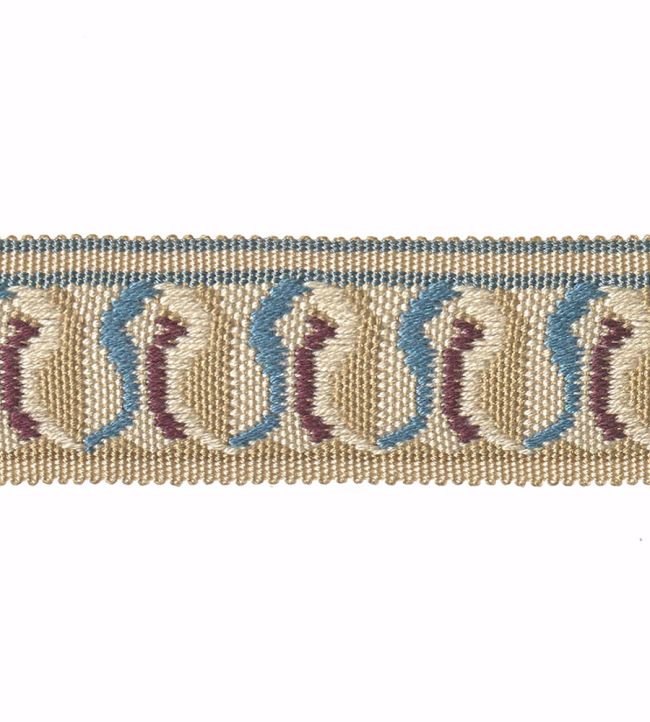 Embroidered Braid 30mm Trimmings in Blue Nattier by Houles | Jane Clayton