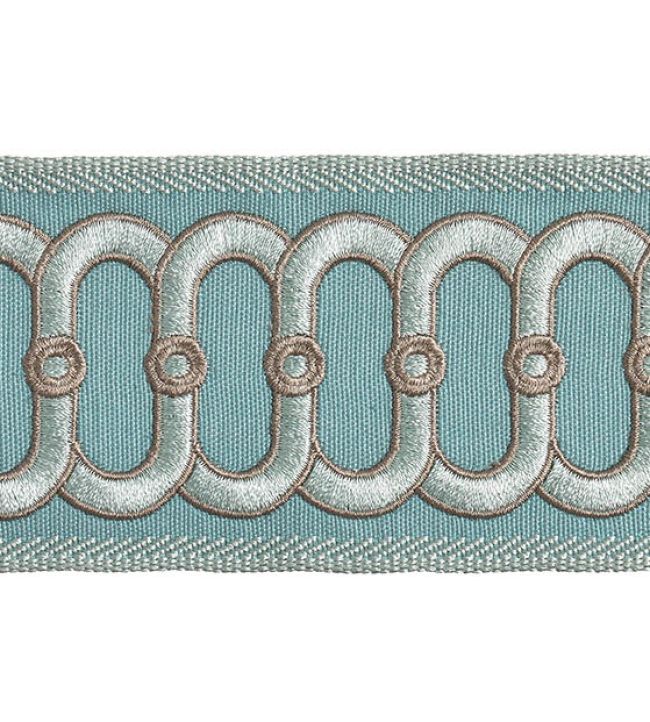 Embroidered Braid 75mm Trimmings in Cristal by Houles | Jane Clayton