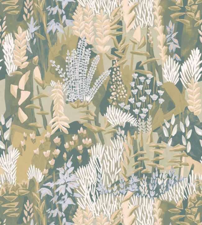 Erica Wallpaper in Sauge/Lilas by Casamance | Jane Clayton