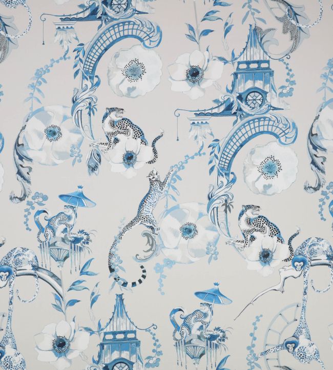 Euphoria Fabric in China Blue by Temperley London for Romo | Jane Clayton