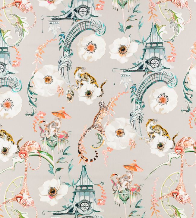 Euphoria Fabric in Coral Island by Temperley London for Romo | Jane Clayton