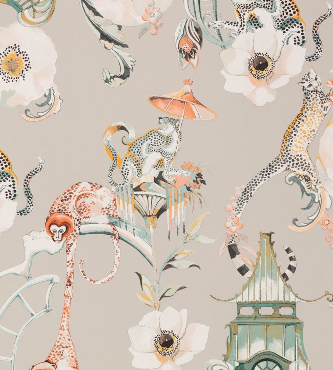 Euphoria Wallpaper in Coral Island by Temperley London for Romo | Jane ...