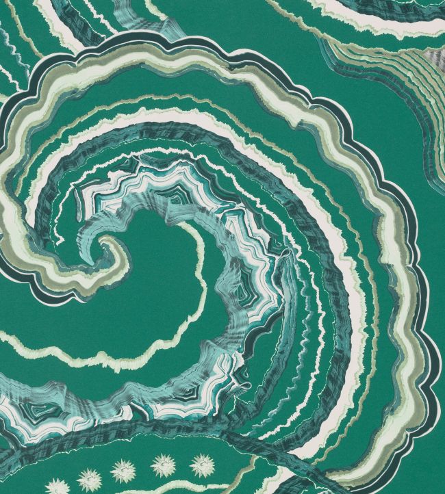 Fantasia Wallpaper in Malachite by Temperley London for Romo | Jane Clayton