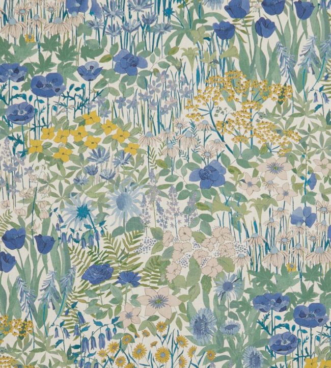Faria Flowers Fabric in Lapis by Liberty | Jane Clayton