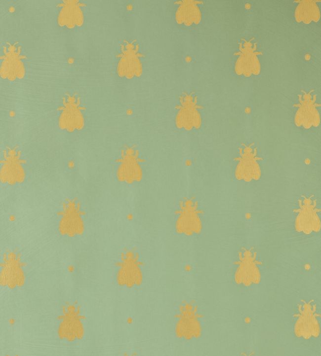 Bumble Bee Wallpaper by Farrow & Ball in Suffield Green | Jane Clayton