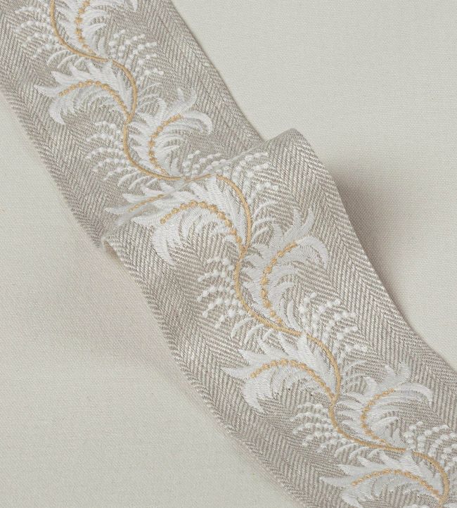 Feather Braid Trimmings in Silver by Colefax and Fowler | Jane Clayton