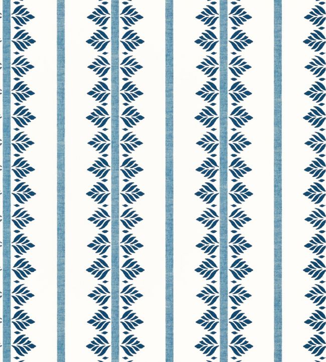 Fern Stripe Wallpaper in Navy by Anna French | Jane Clayton