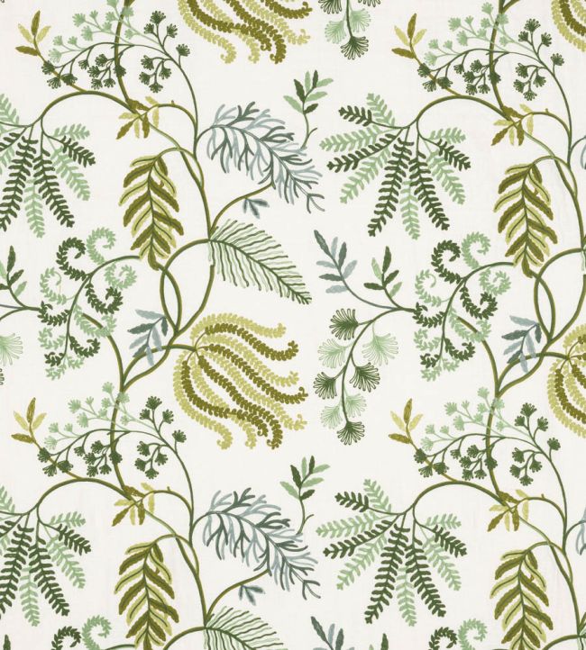 Fern Tree Fabric in Green by Colefax and Fowler | Jane Clayton