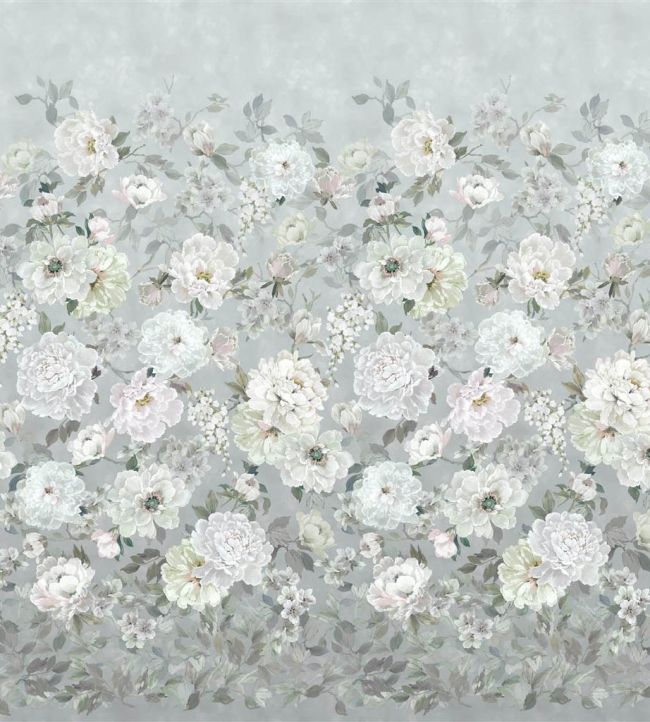 Fleur Blanche Wallpaper mural in Platinum by Designers Guild | Jane Clayton