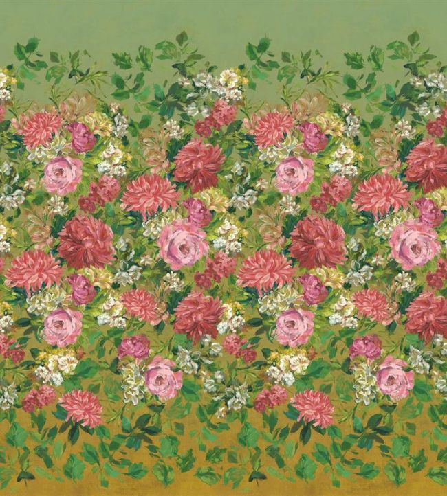 Fleur D'Artistes Wallpaper mural in Terracotta by Designers Guild ...