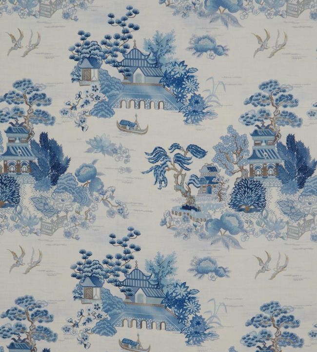 Floating Pavilion Fabric in Lapis by Liberty | Jane Clayton