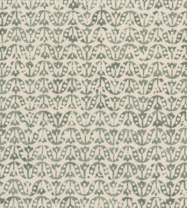 Flori Fabric in Old Green by James Hare | Jane Clayton