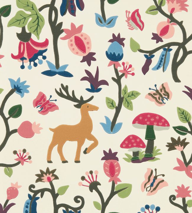 Forest of Dean Wallpaper in Mulberry/Multi by Sanderson | Jane Clayton