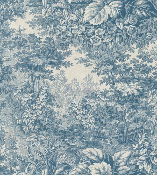 Forest Toile Wallpaper mural in Blue by Sandberg | Jane Clayton