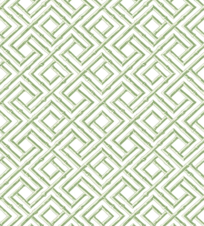 French Lattice Wallpaper in Green by Thibaut | Jane Clayton