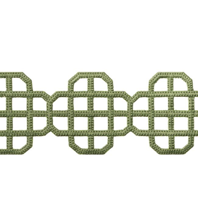 Fret Applique Trimmings in Juniper by Thibaut | Jane Clayton