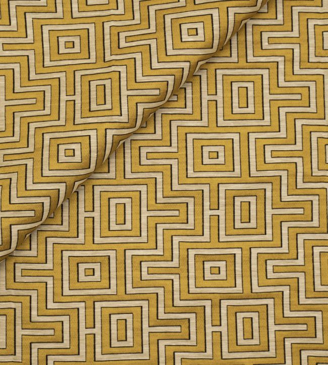 Fret Maze Fabric in Topaz by Jim Thompson | Jane Clayton