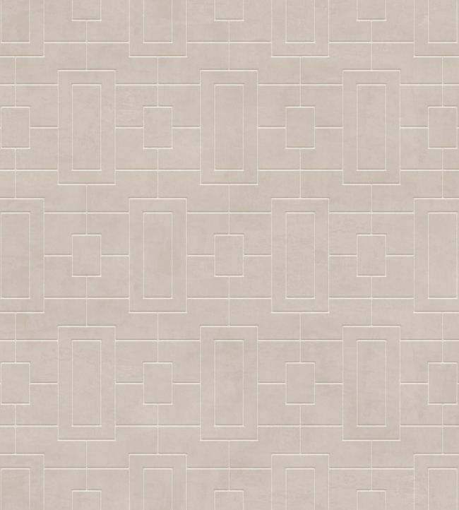 Fretwork Wallpaper in Limestone by Coordonne | Jane Clayton