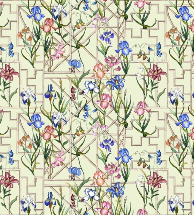 Fretwork Garden Fabric in Citron by Christian Lacroix | Jane Clayton