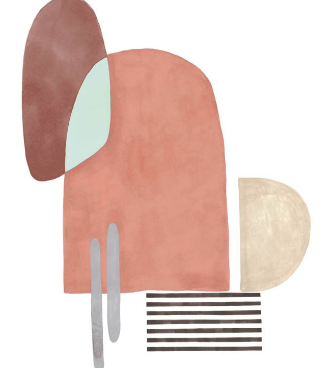 Gelato Wallpaper Mural in Peach by Casadeco | Jane Clayton