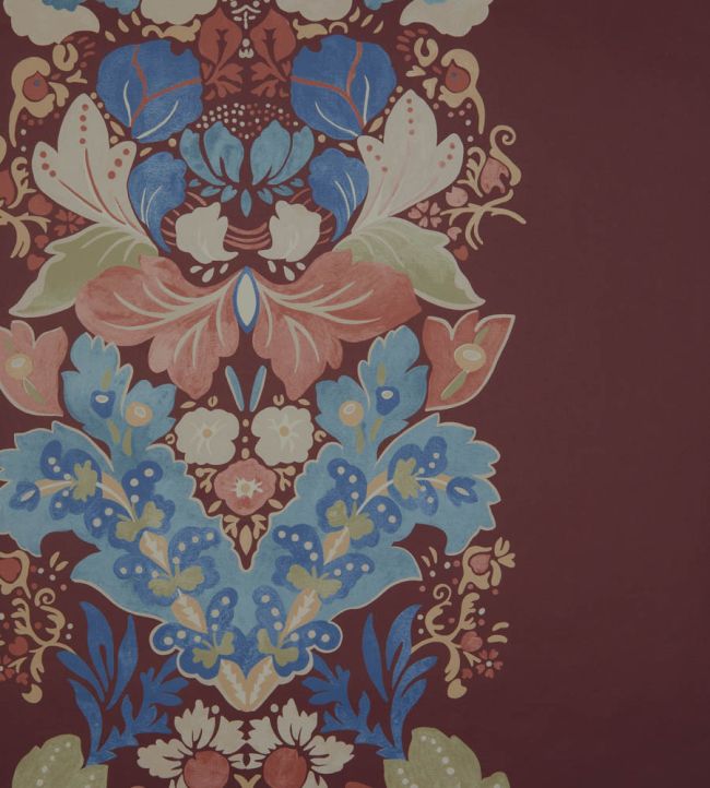 Glastonbury Stripe Wallpaper in Brinjal by Liberty | Jane Clayton