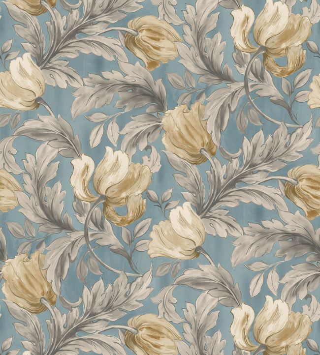 Grande Audley Fabric in Powder Blue by Arley House | Jane Clayton