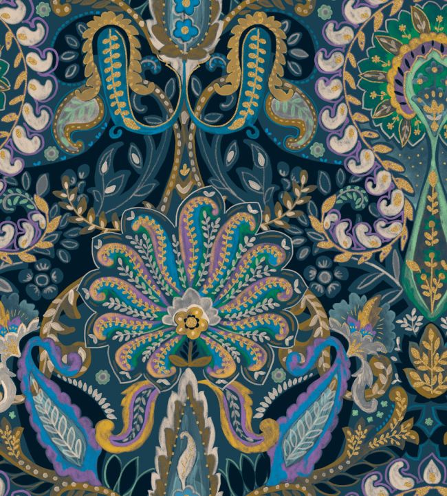 Grande Kashmir Fabric in Camassia by Arley House | Jane Clayton