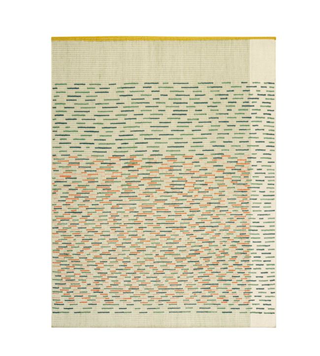 Backstitch Busy Rug in Green by GAN | Jane Clayton