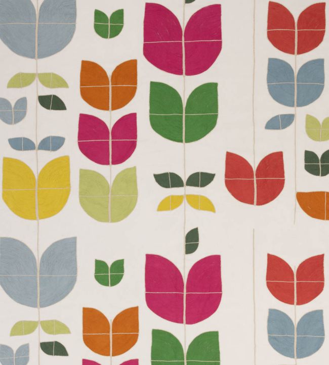 Happy Flowers Fabric in Hot Pink by Christopher Farr Cloth | Jane Clayton