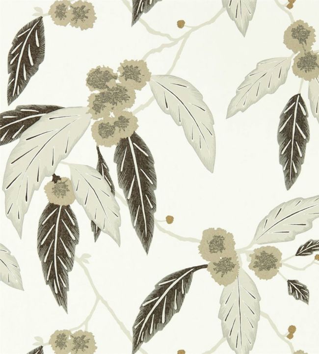 Coppice Wallpaper by Harlequin in Oyster/Ebony/Gilver | Jane Clayton