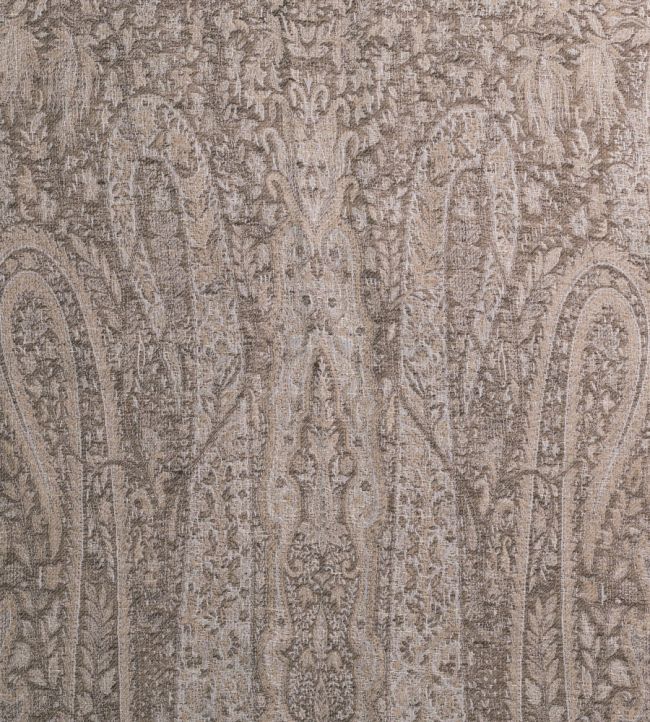 Heirloom Linen Paisley Fabric in Clove by de Le Cuona | Jane Clayton