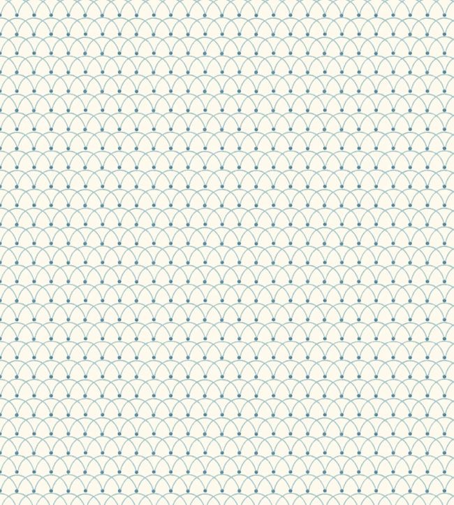 Hoopla Wallpaper in Blue by DADO | Jane Clayton
