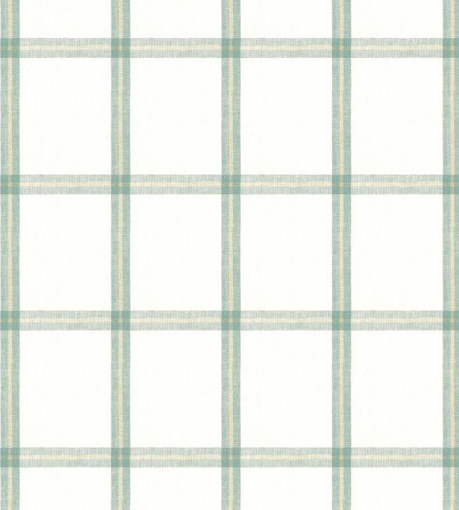 Huntington Plaid Fabric in Seaglass by Thibaut | Jane Clayton