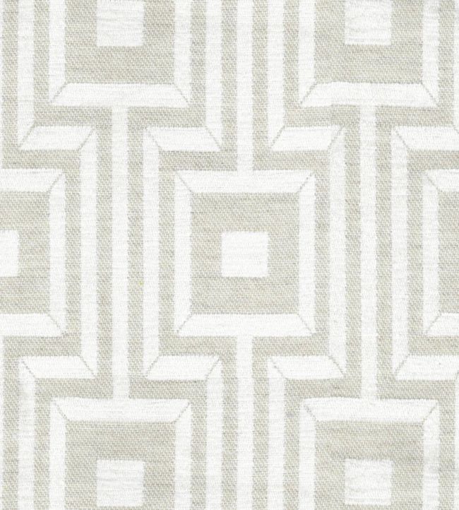 Maze Fabric by Ian Mankin in Oatmeal | Jane Clayton