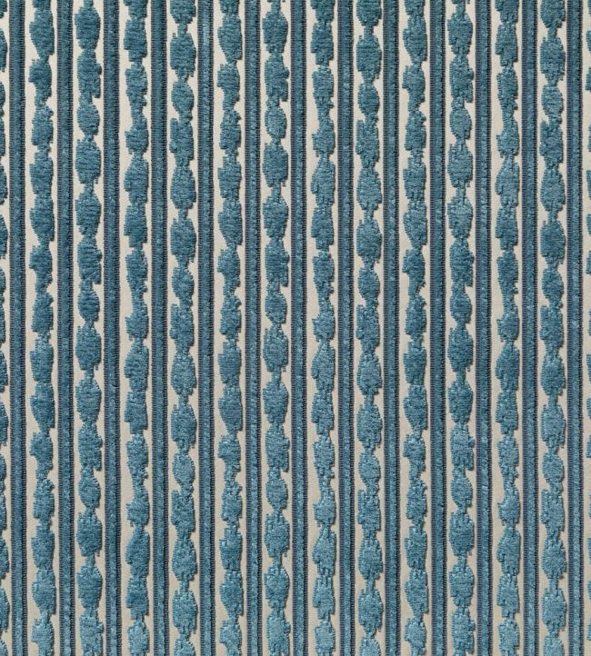 Ikat Stripe Fabric in Indigo by Marvic | Jane Clayton
