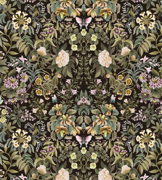 Ikebana Velvet Fabric in Chocolate by Designers Guild | Jane Clayton