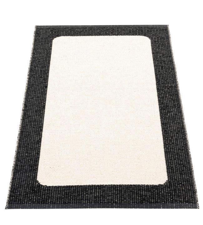 Ilda 180 x 180cm Rug in Black/Vanilla by Pappelina | Jane Clayton