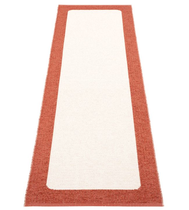Ilda Runner 70 x 240cm Rug in Brick/Vanilla by Pappelina | Jane Clayton